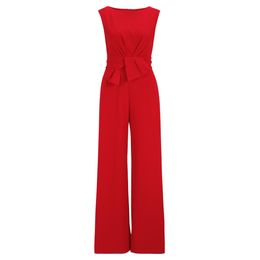 Jumpsuit Vera Mont "Jumpsuit mit weitem Bein", Damen, Gr. 34, EURO, rot (rot rose), Obermaterial: 95% Polyester PES. 5% Elasthan EL., Overalls Jumpsuit