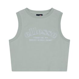 Crop-Top Ellesse "BRIXEN CROP VEST", Damen, Gr. 42 (14), gr&uuml;n (light gr&uuml;n), Obermaterial: 95% Baumwolle, 5% Elasthan, Tops Crop-Top
