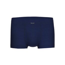 Boxershorts Ammann "Boxershort Jeans Retro Short 1er Pack", Herren, Gr. L, blau (dunkelblau), Obermaterial: 75% Baumwolle CO. 25% Polyester PES., Unterhosen Boxershorts