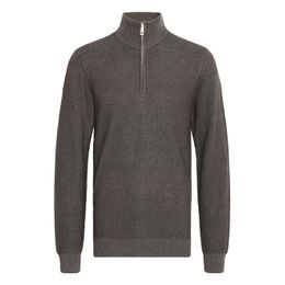 Troyer Blend "Troyer BHMGOMAZA", Herren, Gr. S, grau (charcoal mix), Feinstrick, Obermaterial: 100% Baumwolle CO., unifarben, Basic, normal, Pullover Troyer