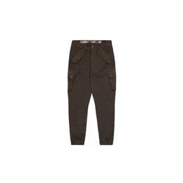 Cargohose Alpha Industries "Combat Pant", Herren, Gr. 30, Normalgr&ouml;&szlig;en, schwarz (schwarz olive), Obermaterial: 98% Baumwolle, 2% Elastan; Futter: 100% Baumwolle, Hosen Cargohose
