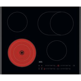 AEG Elektro-Kochfeld, schwarz, B:62cm T:52cm, Kochfelder, Autarkes Kochfeld: Erweiterbare Kochzonen f&uuml;r gro&szlig;e Pfannen und T&ouml;pfe, Elektro-Kochfeld
