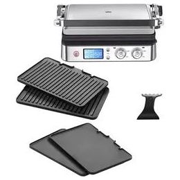 Kontaktgrill Braun "MultiGrill 9 CG 9043 - 3 Kochpositionen, bis 250C, 16 Burger Patties", schwarz (premium schwarz, edelstahl), B:36,5cm H:19cm T:46cm, Kontaktgrill_Standgrill_Tischgrill_Teppanyakigrill, Sp&uuml;lmaschinenfeste Platten + individuell temperierbar