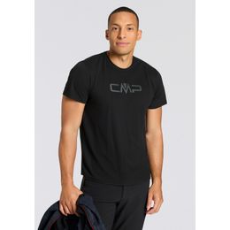 Funktionsshirt CMP "MAN CO T-SHIRT", Herren, Gr. 54, nero, Obermaterial: 100% Polyester, normal, Rundhals, Shirts Funktionsshirt