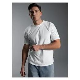 T-Shirt TRIGEMA "TRIGEMA T-Shirt aus 100% Baumwolle", Herren, Gr. 3XL, wei&szlig;, Single Jersey, 100% Baumwolle, Basic, lang, Rundhals, Shirts T-Shirt