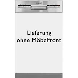 Exquisit teilintegrierbarer Geschirrsp&uuml;ler "EGSP1009-EB-030E", Energieeffizienz: E, silber (silberfarben), B:44,8cm H:81,5cm T:57,4cm, Geschirrsp&uuml;ler, Kompakt und ideal f&uuml;r kleine, schmale Nischen, kleine(Single)Haushalte, teilintegrierbarer Geschirrsp&uuml;ler