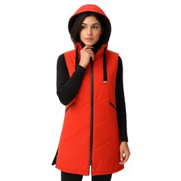 Steppweste LPO "Mascho", Damen, Gr. 46 (L), rot (poppy rot), 100% Polyester, regular fit, Westen Steppweste, Wendeweste