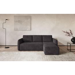 Ecksofa COTTA "Flow L-Form, Breite 239 cm", schwarz, B:239cm H:89cm T:170cm, 96% POLYESTER (PES) 4% POLYAMID(PA), Sofas, Ecksofa, wahlweise mit Bettfunktion