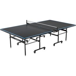 Tischtennisplatte Joola "Outdoor J100A", grau (grau, blau), TischtennisplattenB:76cm H:152,5cm L:274cm, wetterfest, klappbares Untergestell, inkl. Netz, B:76cm H:152,5cm L:274cm