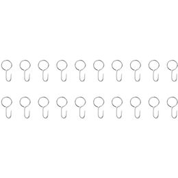 Seilklammern Indeko, grau (nickelfarben), L:4,5cm &Oslash;:2cm, Metall, Gardinenbefestigungen, Seilklammern, Seilhaken, f&uuml;r Seilspanngarnitur