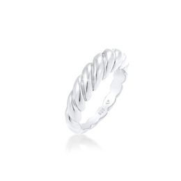 Silberring Elli "Ring Twisted Gedreht Bandring 925 Silber" Gr. 54, silber, Fingerringe, Damen, 54, Silber 925 (Sterlingsilber), Silberring