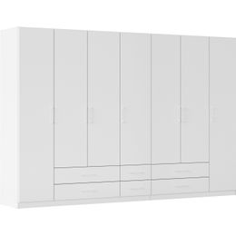 Dreht&uuml;renschrank Rauch "Kleiderschrank Garderobe GAMMA Breiten 91/136/181/226/271/315/360 cm", alpinwei&szlig;, griffe wei&szlig;, B:315cm H:210cm T:54cm, Holzwerkstoff, Schr&auml;nke, Dreht&uuml;renschrank, mit Schubladen, verschiedene Griff-Varianten TOPSELLER MADE IN GERMANY