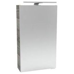 Spiegelschrank Fackelmann "SBC", braun (steinesche, braun), B:40cm H:68cm T:15,3cm, Glas, Schr&auml;nke, Spiegelschrank, f&uuml;r das G&auml;stebad, Schalter und Steckdose, Breite 40cm, Anschlag links