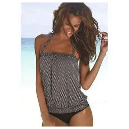 Tankini JETTE, Damen, Gr. 36, N-Gr, schwarz (schwarz, grau), Microfaser, Polyamid, Bikini-Sets Tankini, in Oversize-Form