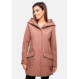 Winterjacke Marikoo "Marikoo Mayleen Damen Softshell Jacke B856", Damen, Gr. XL, rot (terracotta), Obermaterial: 95% Polyester PES. 5% Elasthan EL., Jacken Winterjacke