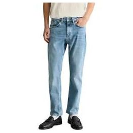Marc O'Polo Tapered-fit-Jeans MARC O'POLO DENIM "aus Bio-Baumwoll-Mix", Herren, Gr. 31, L&auml;nge 34, bunt (bright blau), Obermaterial: 99% Baumwolle, 1% Elasthan; Futter: 65% Polyester, 35% Baumwolle, unifarben, normal, Jeans
