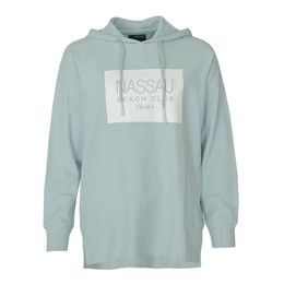 Kapuzenpullover NASSAU BEACH "Hoodie NB231058", Damen, Gr. L, blau (light blau), Obermaterial: 100% Baumwolle CO., Pullover Kapuzenpullover