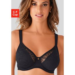 Minimizer-BH Nuance, Damen, Gr. 100, Cup D, schwarz, Microtouch, Obermaterial: 85% Polyamid, 15% Elasthan, eng, BHs Minimizer-BH, mit B&uuml;gel und leicht wattierten Tr&auml;gern, Topseller