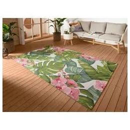 Outdoorteppich Hanse Home "Tropical", bunt, B:240cm H:3mm L:340cm, Polyester, Polypropylen (PP), Teppiche, Outdoorteppich, In-& Outdoor, Teppich, Wetterfest, Balkon, Garten, Wohnzimmer, Floral