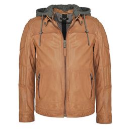 Lederjacke Maze "Lederjacke 42021309", Herren, Gr. XL, braun (cognac), Obermaterial: 100% Lammnappaleder LANA. Futter: 100% Baumwolle CO., Jacken Lederjacke