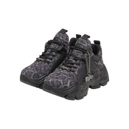 Trainingsschuh Buffalo "Buffalo Binary C - Vegansuede", Damen, Gr. 37, grau leo, unifarben, Schuhe