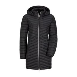 Winterjacke GOLDNER "Gef&uuml;tterter langer Mantel mit Kapuze", Damen, Gr. 38, schwarz, Obermaterial: 100% Polyamid PA., Modisch, gerade, Jacken Winterjacke, mit femininer Steppung