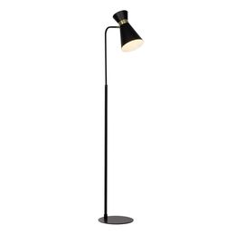 Brilliant Tischleuchte "Goldy", schwarz (schwarz, matt, gold), 1, H: 148,5cm, 1 Stk., Leuchten, Stehlampe 1flg schwarz-matt/gold, Tischleuchte