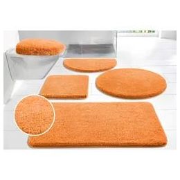 Badematte OTTO HOME "Merida, Badvorleger, Badezimmer Teppich" Gr. 2, orange (terra), H:32mm, Kunstfaser, Badematten, Badematte, Badteppich, Uni Farben, rechteckig, rund & als 2-tlg. Set erh&auml;ltlich