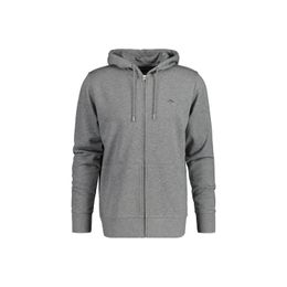 Sweatshirt Gant "Sweatjacke REGULAR SHIELD FULL ZIP HOODIE", Herren, Gr. S, grau, Obermaterial: 87% Baumwolle CO. 13% Polyester PES., Sweatshirts Sweatshirt