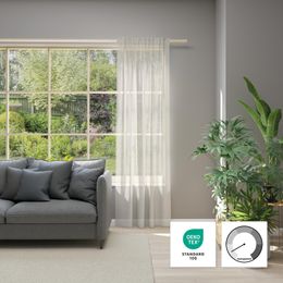 Neutex for you! Vorhang NEUTEX FOR YOU "Allure", braun (cappuccino), B:140cm H:255cm, Jacquard, Polyester, Gardinen, Schal mit Multifunktionsband, Breite 140 cm, nach Ma&szlig;