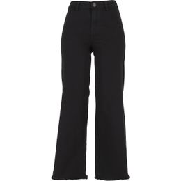 Urban Classics Damen Bequeme Jeans "Urban Classics Ladies Relaxed Straight Fit Denim"schwarz, Gr. 29, unifarben, 98% Baumwolle, 2% Elasthan, Jeans