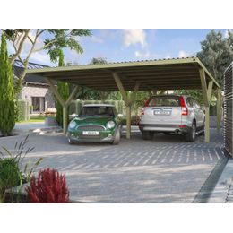 Doppelcarport Weka, braun, B/H/T: 241cm x, Carports, Doppelcarport