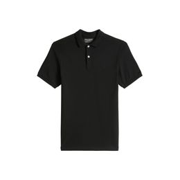 Marc O'Polo Poloshirt MARC O'POLO "aus Organic Cotton-Stretch", Herren, Gr. L, schwarz, Obermaterial: 95% Baumwolle, 5% Elasthan, unifarben, Basic, Rippb&uuml;ndchen, Shirts