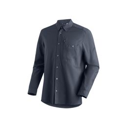 Funktionshemd Maier Sports "Magos L/S M", Herren, Gr. 52, Normalgr&ouml;&szlig;en, grau, 94% Polyester (recycelt); 6% Elasthan, Hemden Funktionshemd, Herren Hemd langarm, leichtes Freizeithemd, Langarmhemd, K&ouml;rperbetont