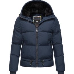 Steppjacke Ragwear "Steppjacke Briony", Damen, Gr. XL, blau (navy), Obermaterial: 100% Polyester PES. Obermaterial: Futter: 100% Polyester PES. 100% Polyester PES., Jacken Steppjacke