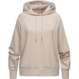 Kapuzenpullover Ragwear "Kapuzensweatshirt Tonna", Damen, Gr. 4XL, beige (bone), Obermaterial: 67% Polyester PES. 28% Viskose CV. 5% Elasthan EL., Pullover Kapuzenpullover