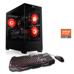CSL Gaming-PC "AeroVision V24319", schwarz, Microsoft Windows 11 Home (64 Bit), 32 GB RAM 1.000 GB SSD, Desktop-PCs, Gaming-PC