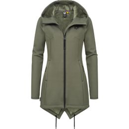 Sweatjacke Ragwear "Sweatjacke Wingi", Damen, Gr. M, gr&uuml;n (schwarz olive), Obermaterial: 95% Polyester PES. 5% Elasthan EL., Sweatjacken Sweatjacke