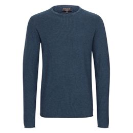 Strickfleece-Pullover INDICODE "Strickpullover IDJadas", Herren, Gr. XL, blau (navy), Obermaterial: 90% Baumwolle CO. 10% Polyamid PA., Pullover Strickfleece-Pullover