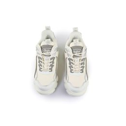 Trainingsschuh Buffalo "Buffalo Cld Chai - Vegan Nubuck/Suede", Damen, Gr. 39, cream, grau, silber, Polyurethan, unifarben, Schuhe