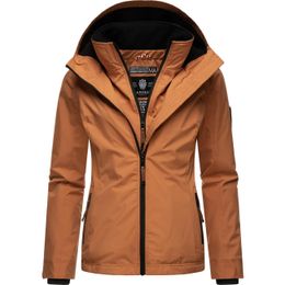 Outdoorjacke Marikoo "&Uuml;bergangsjacke Erdbeere", Damen, Gr. XXL, braun (rusty cinnamon), Obermaterial: 100% Polyester PES. Obermaterial: Futter: 100% Polyester PES. 100% Polyester PES., Jacken Outdoorjacke
