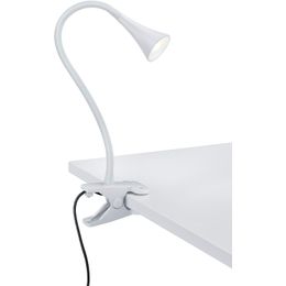 REALITY LEUCHTEN LED Klemmleuchte "VIPER", wei&szlig;, 1, H: 35cm, Leuchten, 5 Jahre Garantie, LED Klemmleuchte