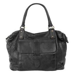 Shopper FORTY, Damen, Gr. B/H/T: 46cm x 30cm x 18cm onesize, schwarz, Leder, Taschen Shopper, echt Leder, Made in Italy