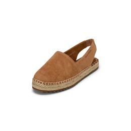 Marc O'Polo Espadrille MARC O'POLO "aus Suede-Ziegenleder", Damen, Gr. 38, cognac, Obermaterial: 100% Leder (Ziege), unifarben, Schuhe Espadrille