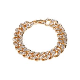 Bettelarmband Urban Classics "Urban Classics Unisex Diamond Bracelet" Gr. L, gold, Armb&auml;nder, Damen, L/XL, Zink, Bettelarmband