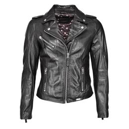 Lederjacke Mustang "Lederjacke 31020255", Damen, Gr. XL, schwarz, Obermaterial: 100% Lammleder LEL. Futter: 100% Baumwolle CO., Jacken Lederjacke