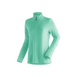 Funktionsshirt Maier Sports "Bianka", Damen, Gr. 36, gr&uuml;n (heugr&uuml;n), 100% Polyester, Shirts Funktionsshirt, funktionaler Damen Midlayer f&uuml;r Outdoor Touren und Ausfl&uuml;ge