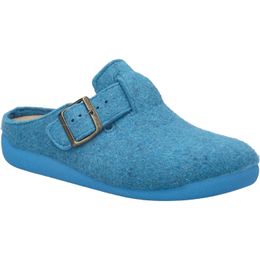 Hausschuh Josef Seibel "Cara 01, azur", Damen, Gr. 39, blau (azur), Obermaterial: 100% Textilmaterial TEXMAT., Schuhe Hausschuh