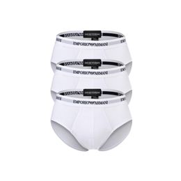 Slip Emporio Armani "Slip Core Logoband 3er Pack", Herren, Gr. L, wei&szlig;, Obermaterial: 95% Baumwolle CO. 5% Elasthan EL., Unterhosen Slip