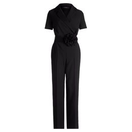Jumpsuit Vera Mont "Jumpsuit mit G&uuml;rtel", Damen, Gr. 46, EURO, schwarz, Obermaterial: 95% Polyester PES. 5% Elasthan EL., Overalls Jumpsuit